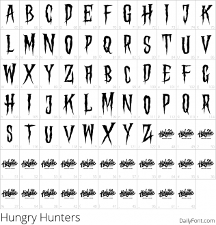 Hungry Hunters by Holydie Studio at DailyFont.com