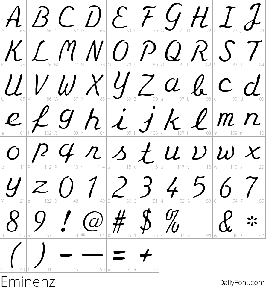 Download Eminenz at DailyFont.com