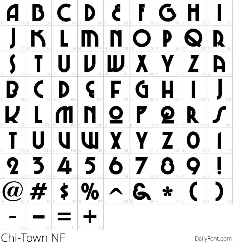 Chi-Town NF by Nick's Fonts at DailyFont.com