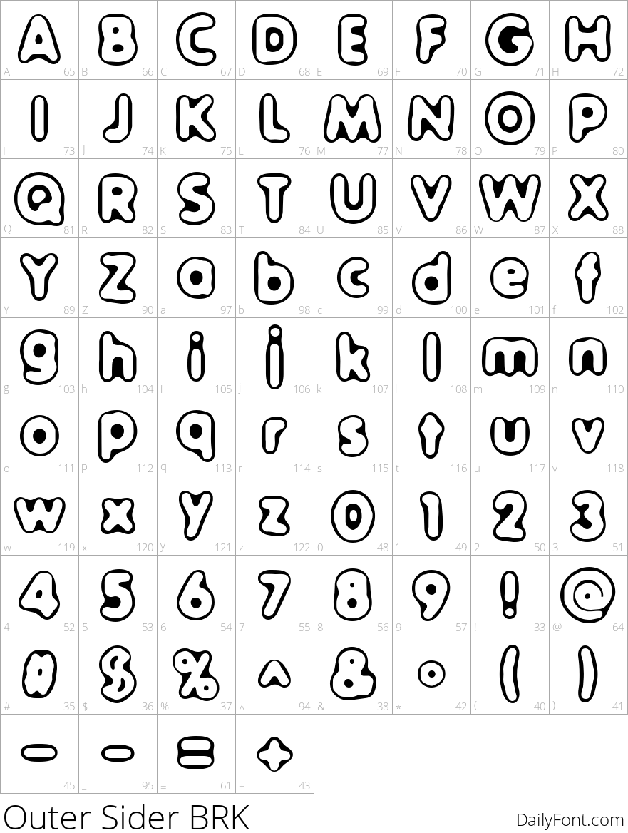 Outer Sider BRK by NIGMA Fonts at DailyFont.com