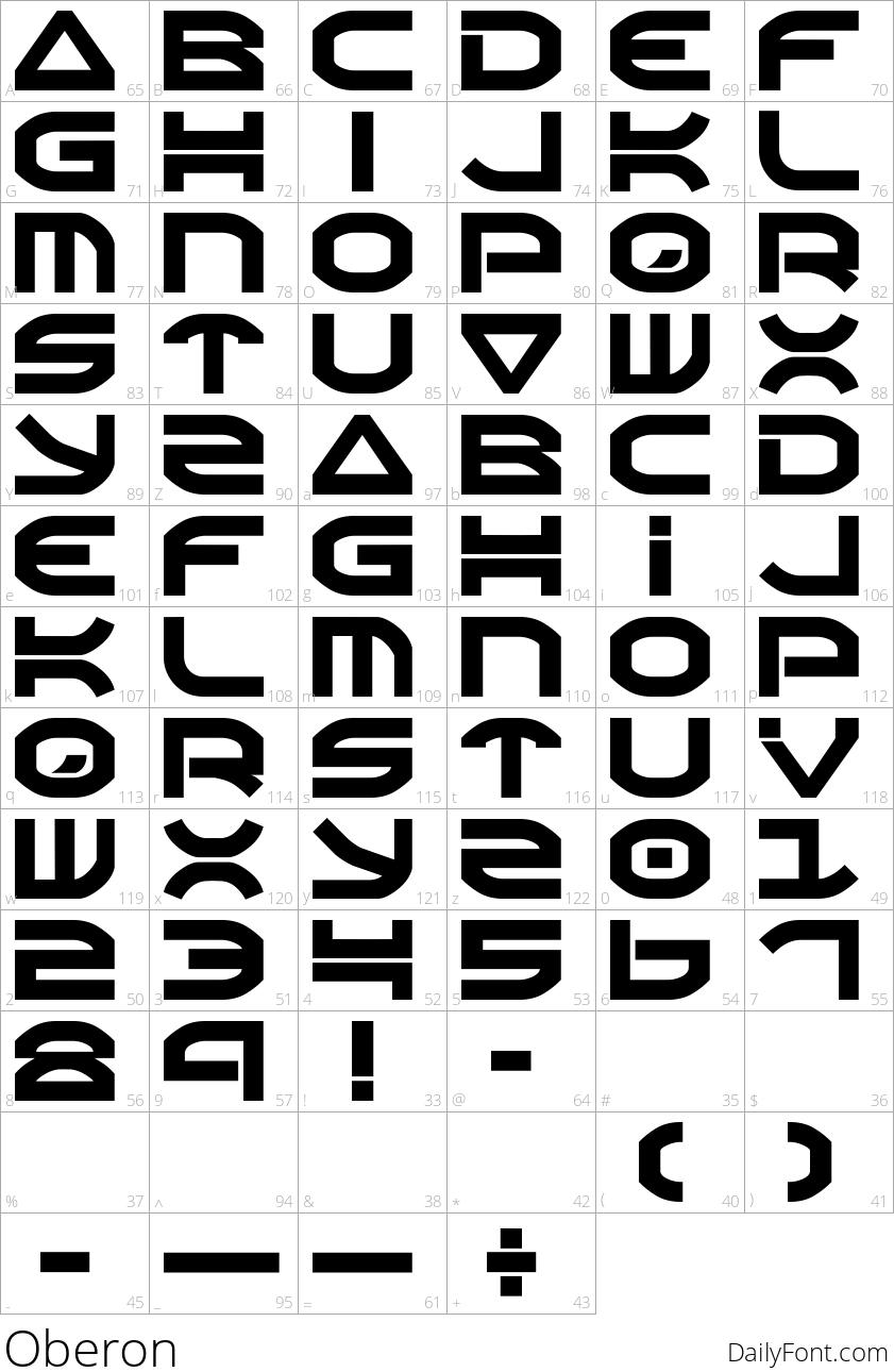 Oberon by Iconian Fonts at DailyFont.com