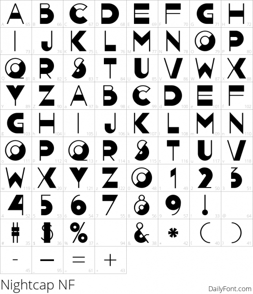 Nightcap by Nick's Fonts at DailyFont.com