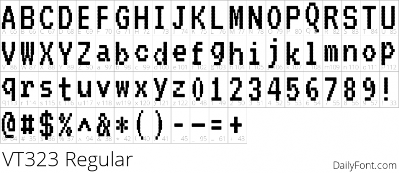 VT323 Regular by Google at DailyFont.com
