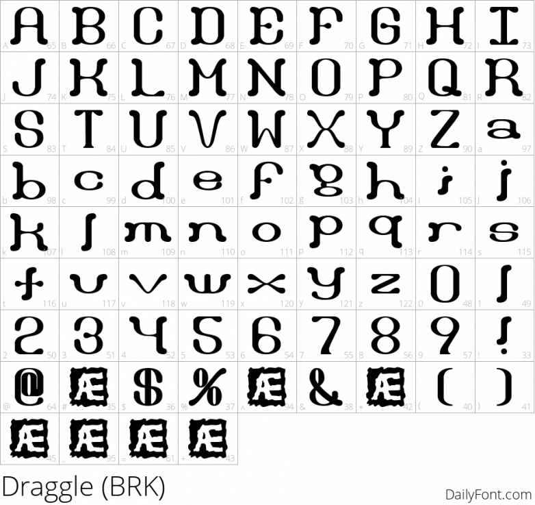 Download Draggle at DailyFont.com