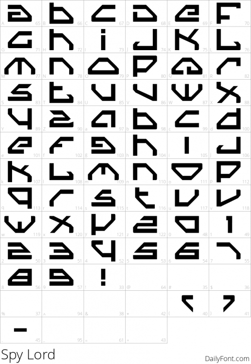Spy Lord by Iconian Fonts at DailyFont.com