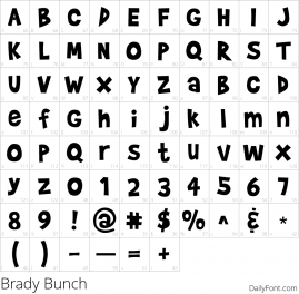 Brady Bunch Font Download :: TV & Movie Fonts