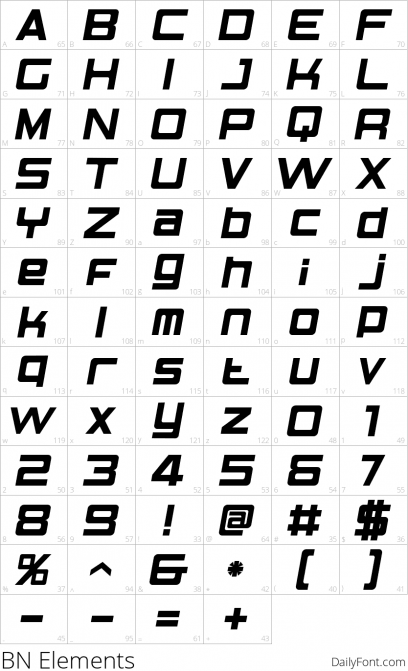 BN Elements by Ben Nathan at DailyFont.com