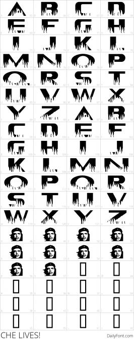 CHE LIVES! by Levi at DailyFont.com