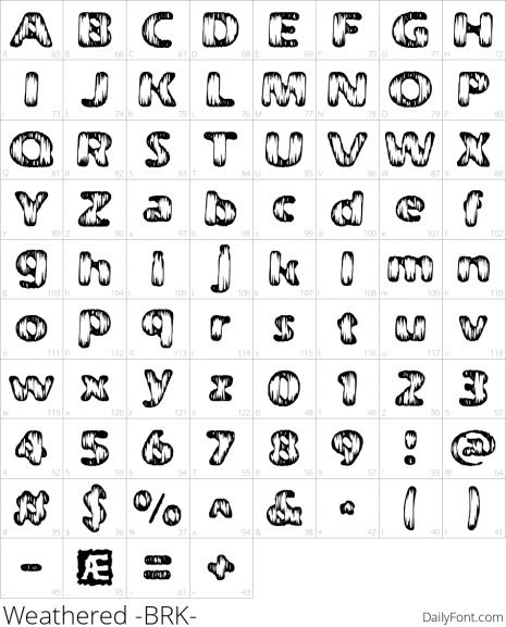 Weathered by NIGMA Fonts at DailyFont.com