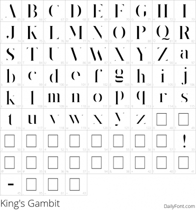 King's Gambit by Matthew Welch at DailyFont.com