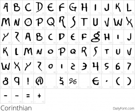 Corinthian by Iconian Fonts at DailyFont.com