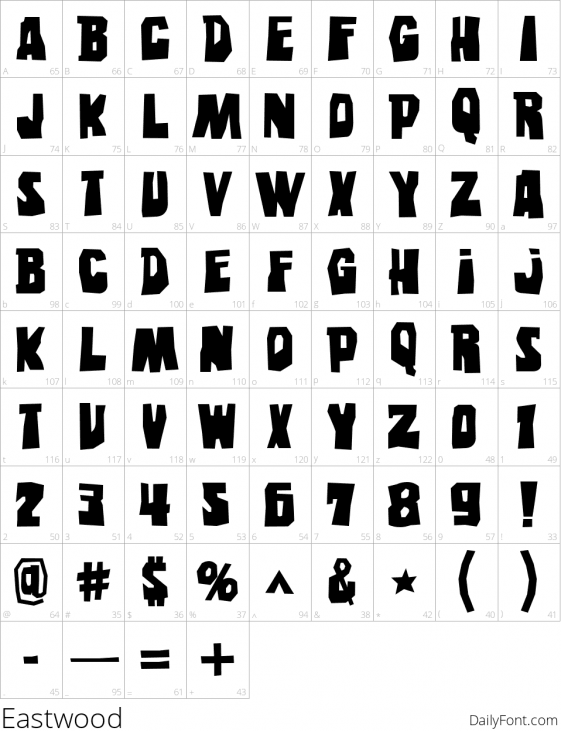 Eastwood by Daniel Gauthier at DailyFont.com