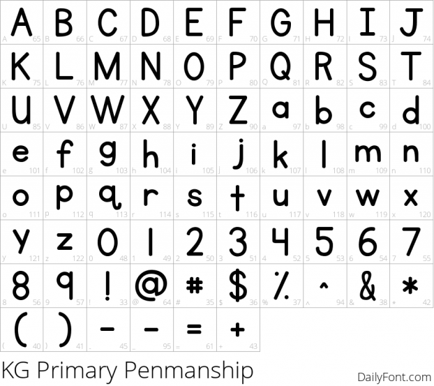 Teacher Font :: Handwriting Practice :: KG Primary Penmanship