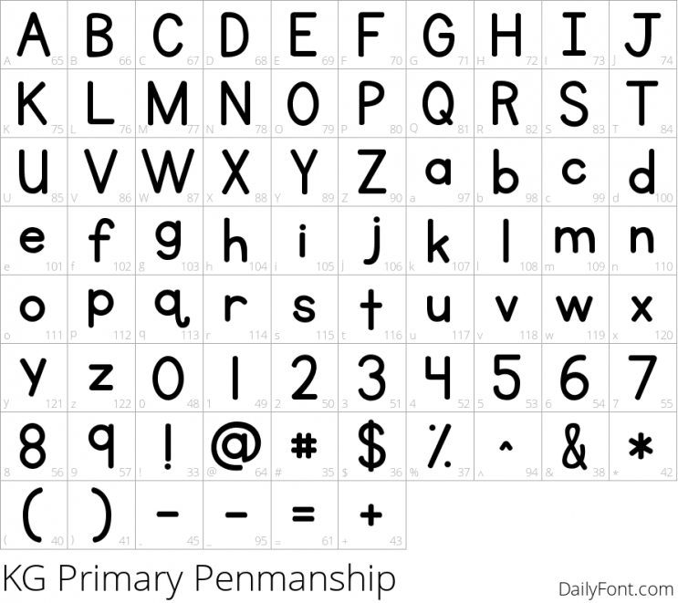 Teacher Font :: Handwriting Practice :: KG Primary Penmanship