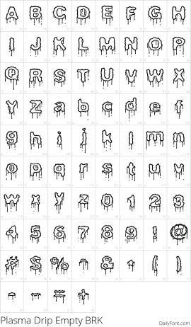 Plasma Drip Empty by NIGMA Fonts at DailyFont.com