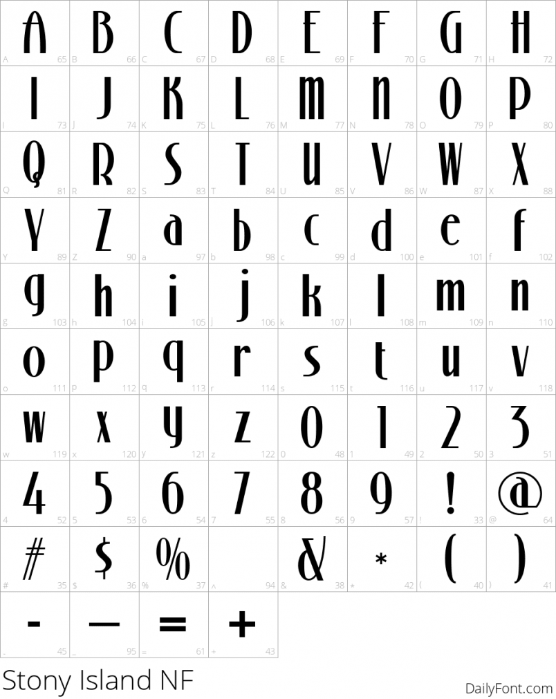Stony Island by Nick's Fonts at DailyFont.com
