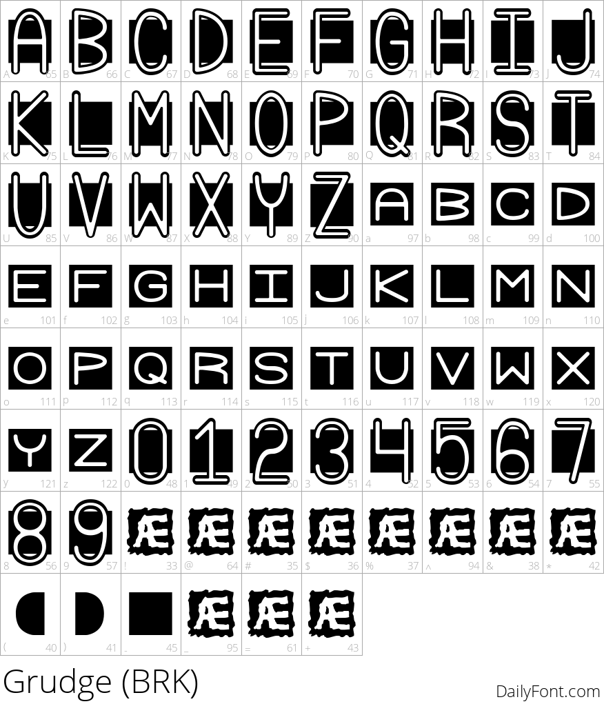 Grudge by NIGMA Fonts at DailyFont.com