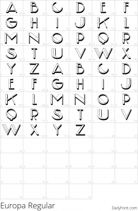 Europa Regular by Vladimir Nikolic at DailyFont.com