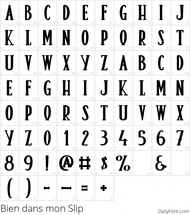 Bien dans mon Slip by Octotype at DailyFont.com