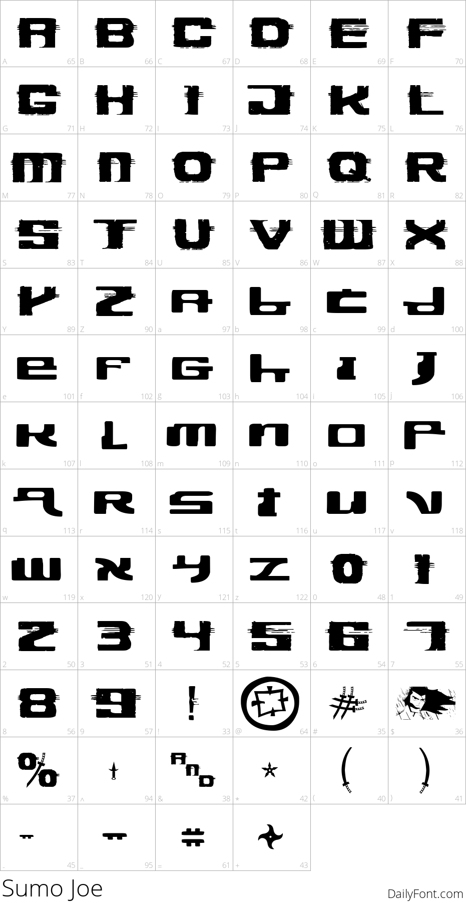 Sumo Joe by David Bibb at DailyFont.com