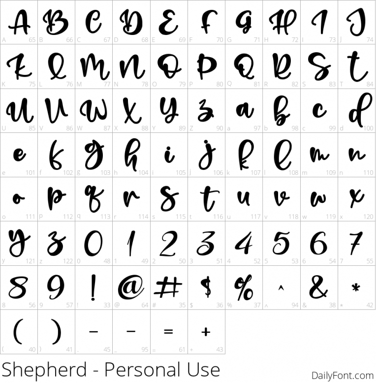 Shepherd by Letterara at DailyFont.com