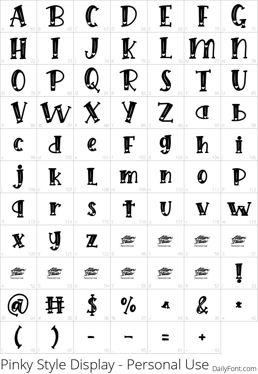 Pinky Style Display by Attype Studio at DailyFont.com