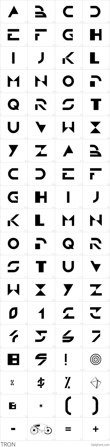 Download TRON at DailyFont.com