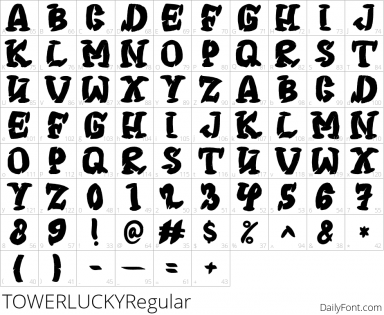 Download Towerlucky at DailyFont.com