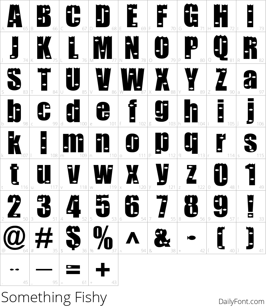 Something Fishy by StimulEye Fonts at DailyFont.com