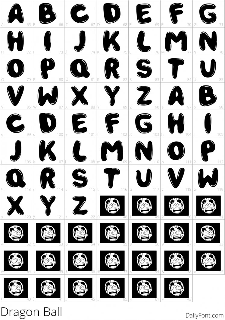 Dragon Ball Bubble Font Download :: DCLL Studio