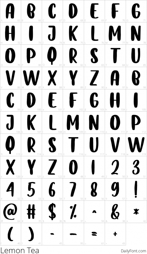 Lemon Tea by Fikryal Studio at DailyFont.com