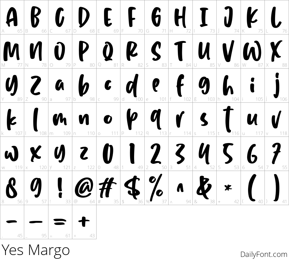 Yes Margo by Orenari at DailyFont.com