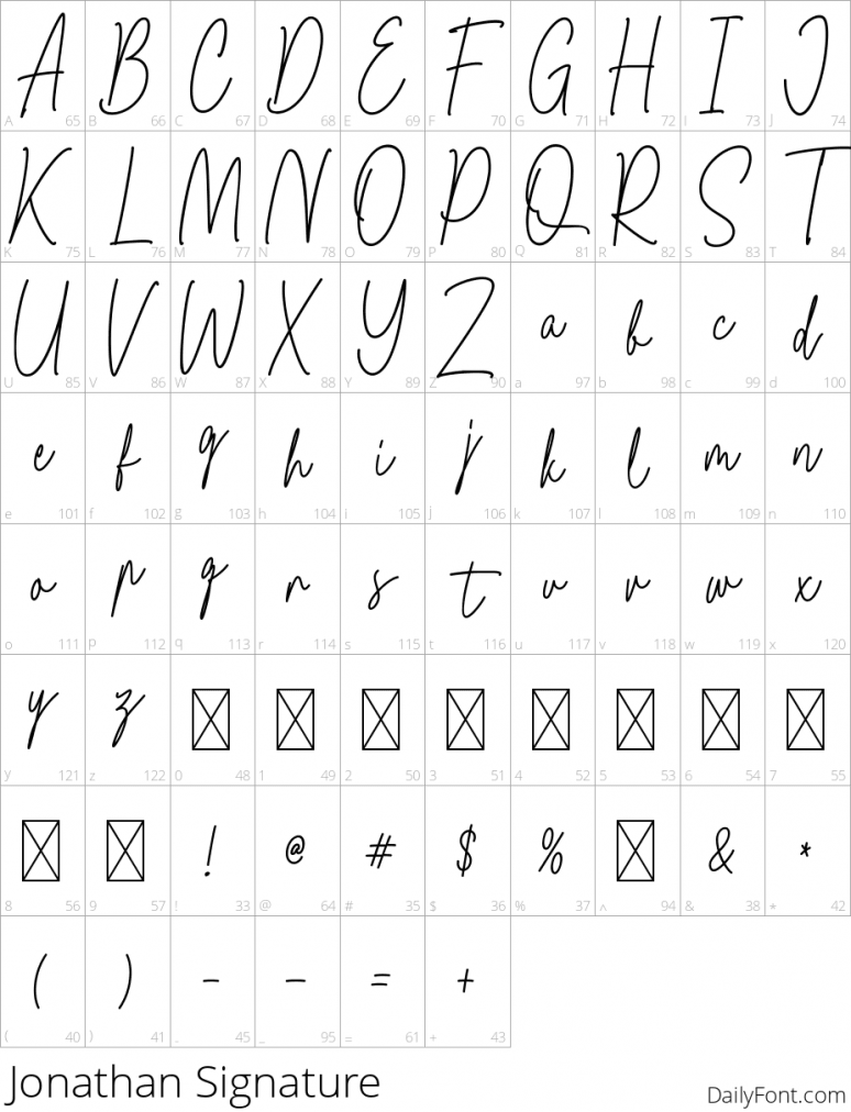 Jonathan Signature by Kotak Kuning Studio at DailyFont.com