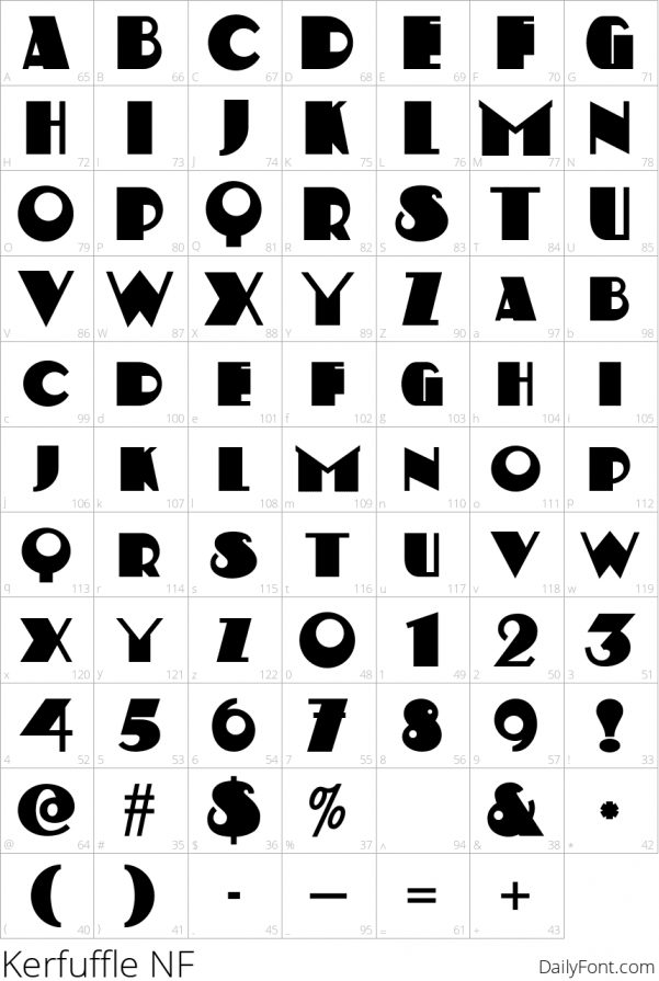 Kerfuffle NF by Nick's Fonts at DailyFont.com