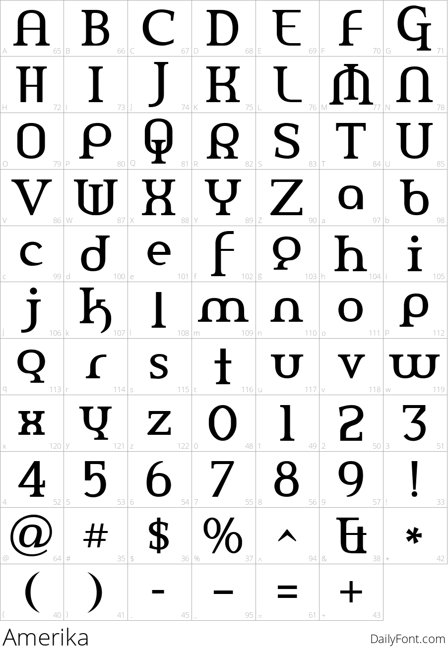 Amerika by Apostrophic Labs at DailyFont.com