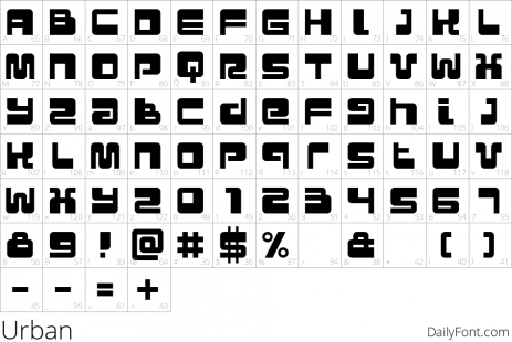 Urban by dustBUST Fonts at DailyFont.com