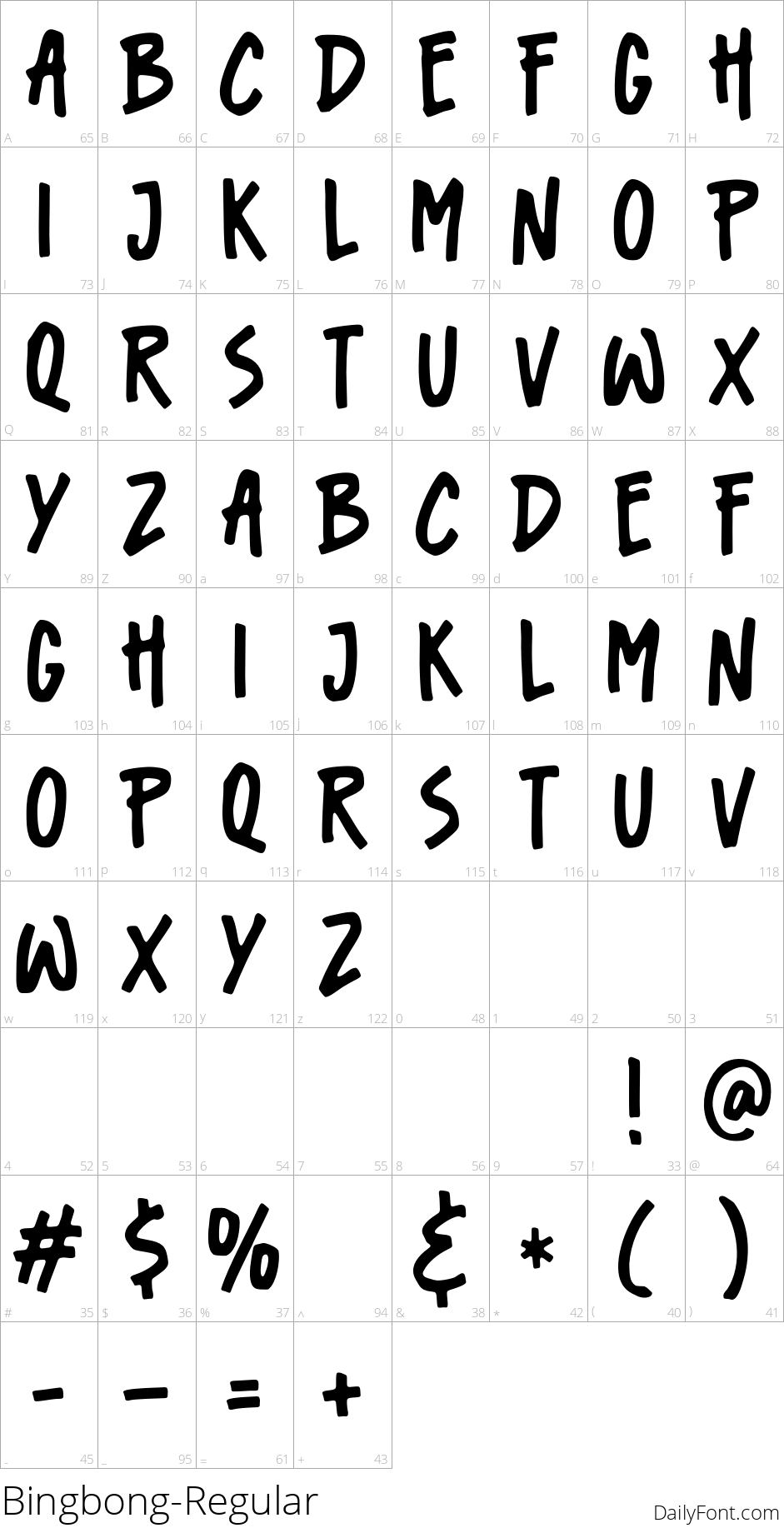 Bingbong-Regular by Letteralle Studios at DailyFont.com