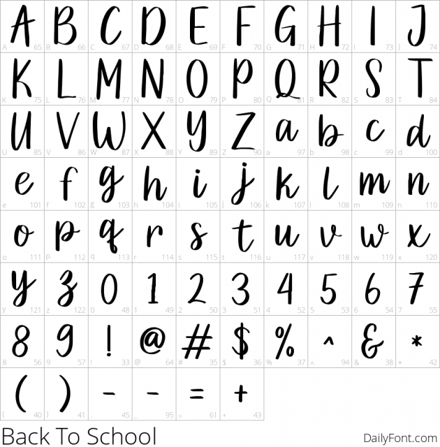 Back To School by NT Creator at DailyFont.com