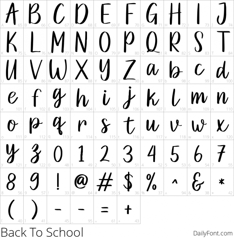 Back To School by NT Creator at DailyFont.com