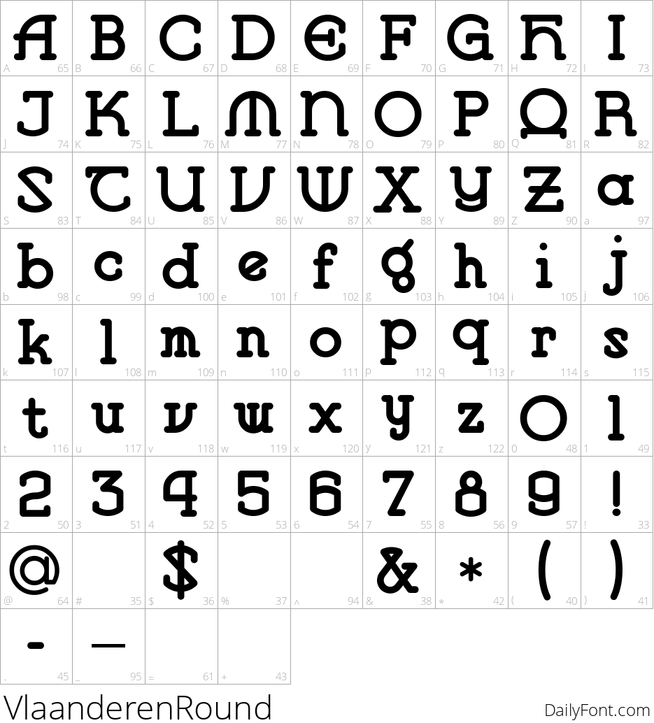 VlaanderenRound by Nick's Fonts at DailyFont.com