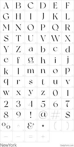 New York: A Timeless Serif Font for Luxury and Sophistication in Your ...