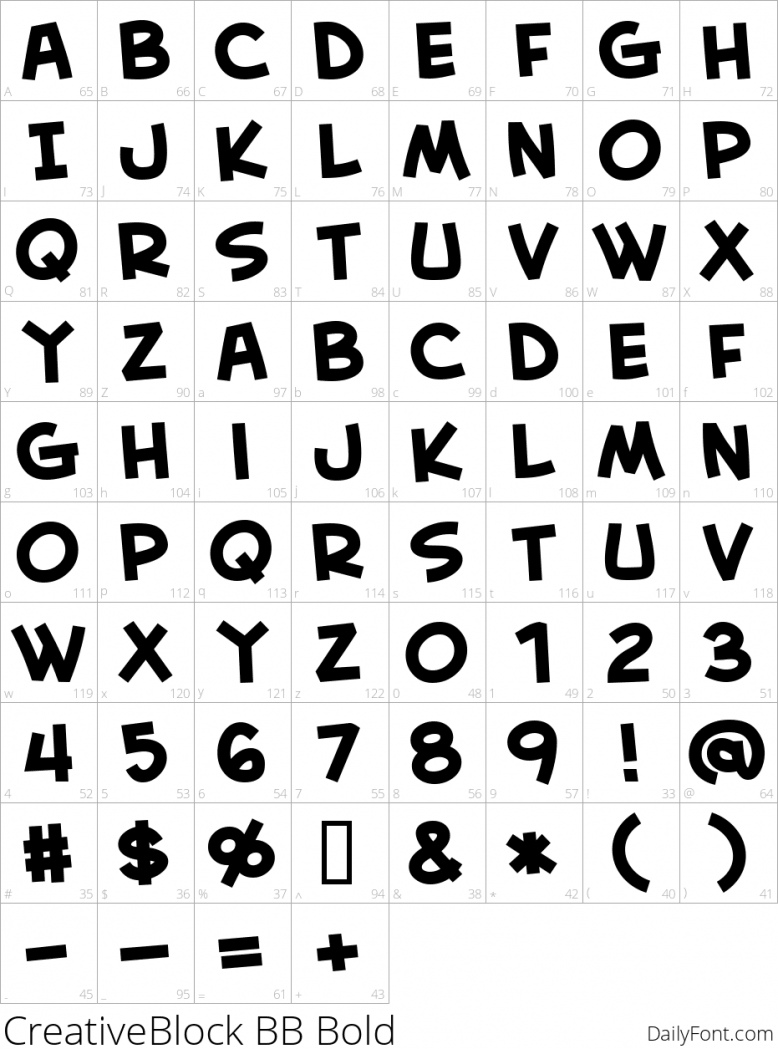 CreativeBlock BB Bold by Nate Piekos at DailyFont.com