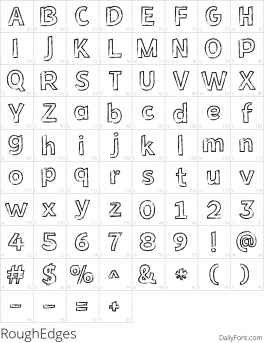 Rough Edges by Misti's Fonts at DailyFont.com