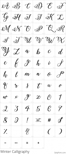 Make a statement with the graceful and flowing Winter Calligraphy font