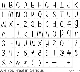 Download Are You Freakin Serious Font: Handwritten Typeface by Misti's ...