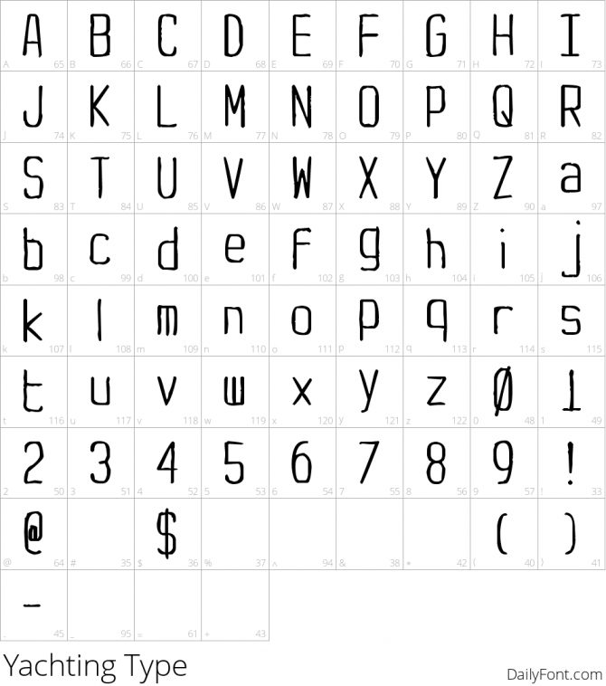Download Yachting Type at DailyFont.com