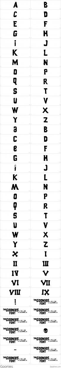 Goonies by Jens R. Ziehn at DailyFont.com
