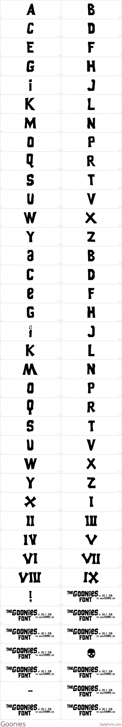 Goonies by Jens R. Ziehn at DailyFont.com