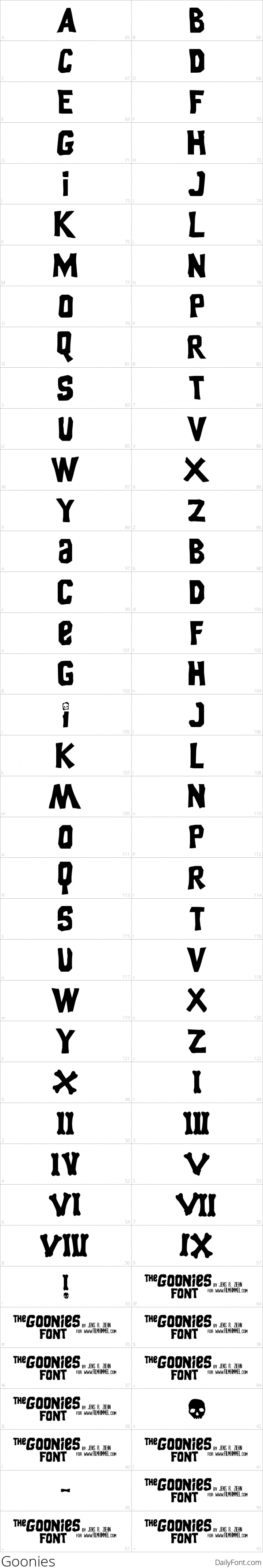 Goonies by Jens R. Ziehn at DailyFont.com