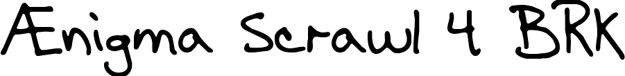 Ænigma Scrawl 4 BRK by NIGMA Fonts at DailyFont.com